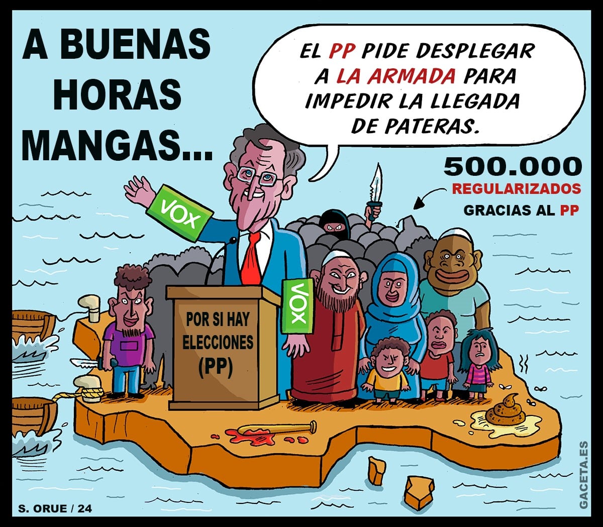 El PP copia la propuesta de VOX de desplegar a la Armada El PP copia la propuesta de VOX de desplegar a la Armada